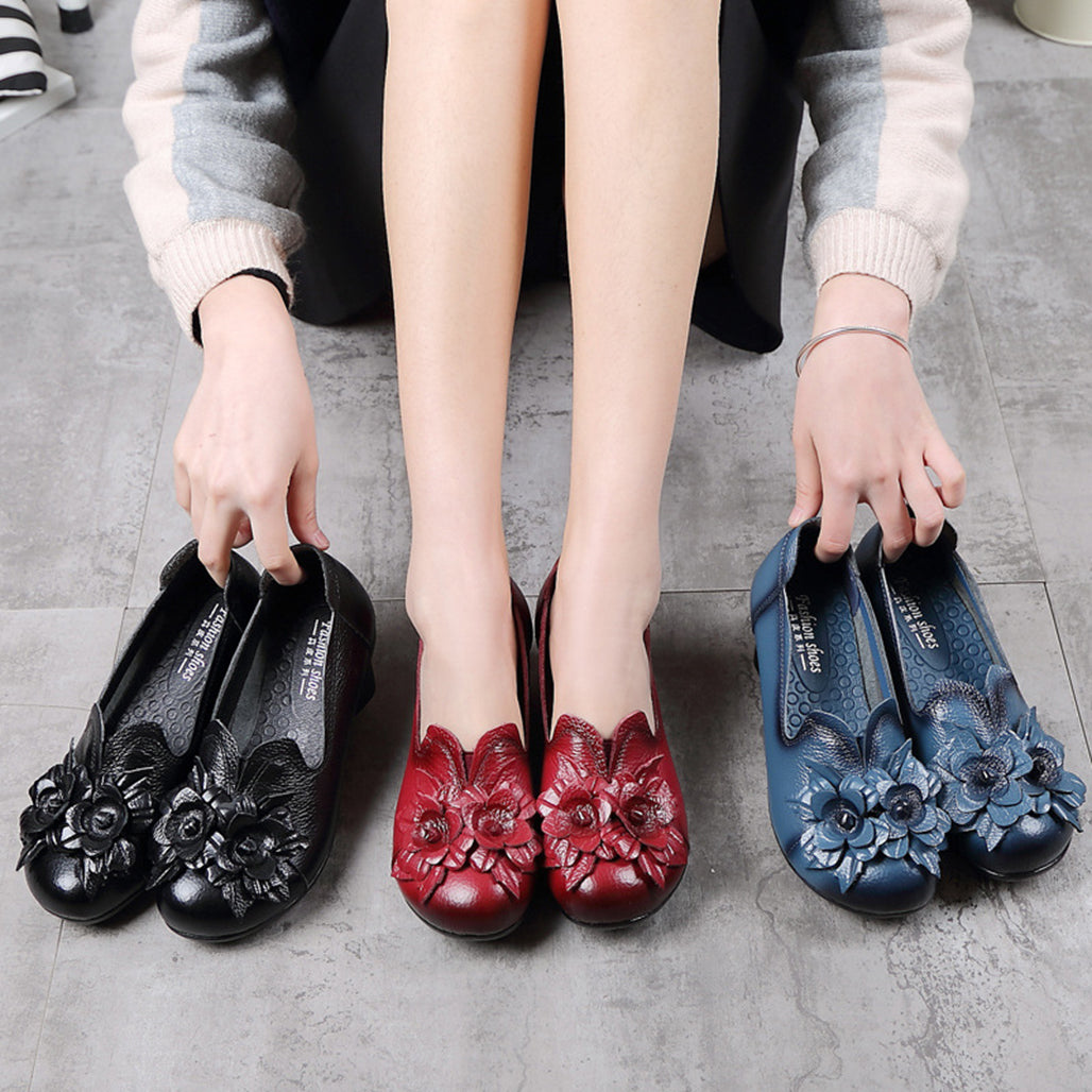Retro Ethnic Handmade Leather Shoes | Gift Shoes — Obiono