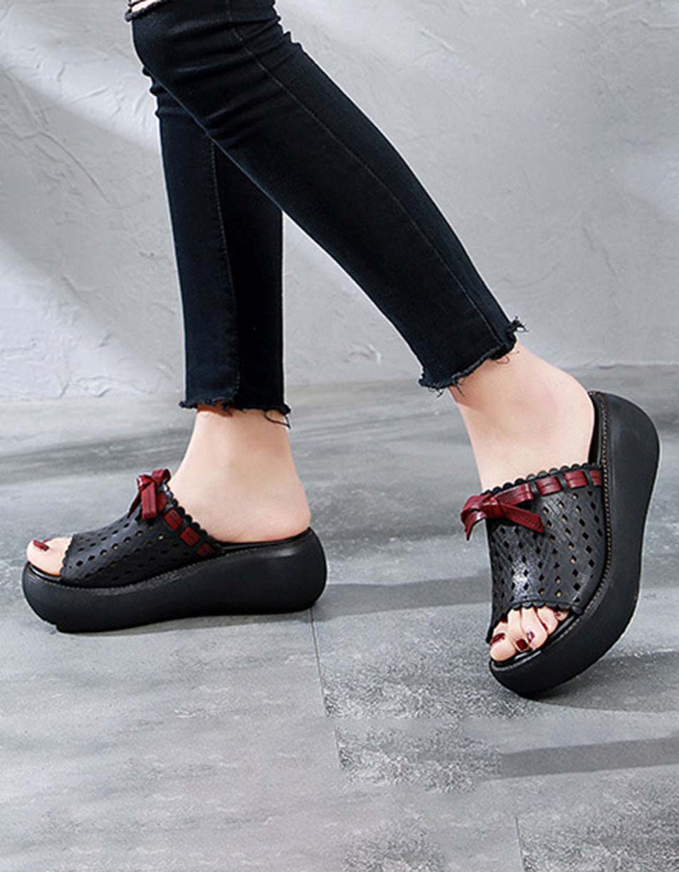 Retro Mid-Heel Women's Slippers | Gift Shoes — Obiono