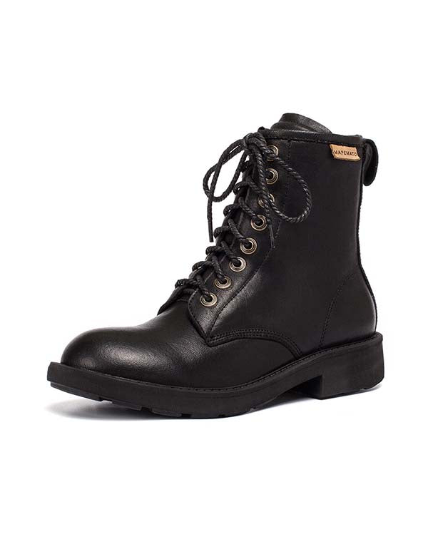 Handmade Sheepskin Vintage British Style Martin Boots — Obiono