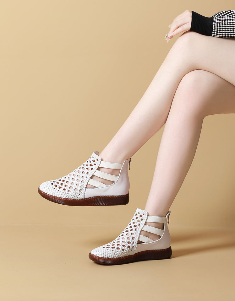 Side Elastic Summer Hollow Flat Sandals 35-43 — Obiono