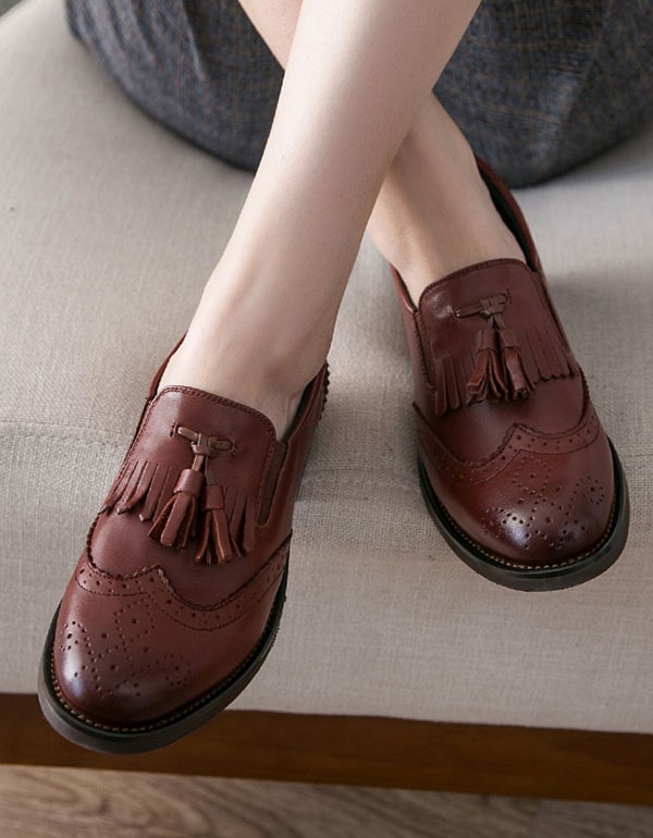 British Style Handmade Leather Black Oxford Shoes — Obiono