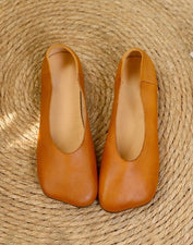 Square-Toed Soft Bottom Retro Flat Shoes — Obiono