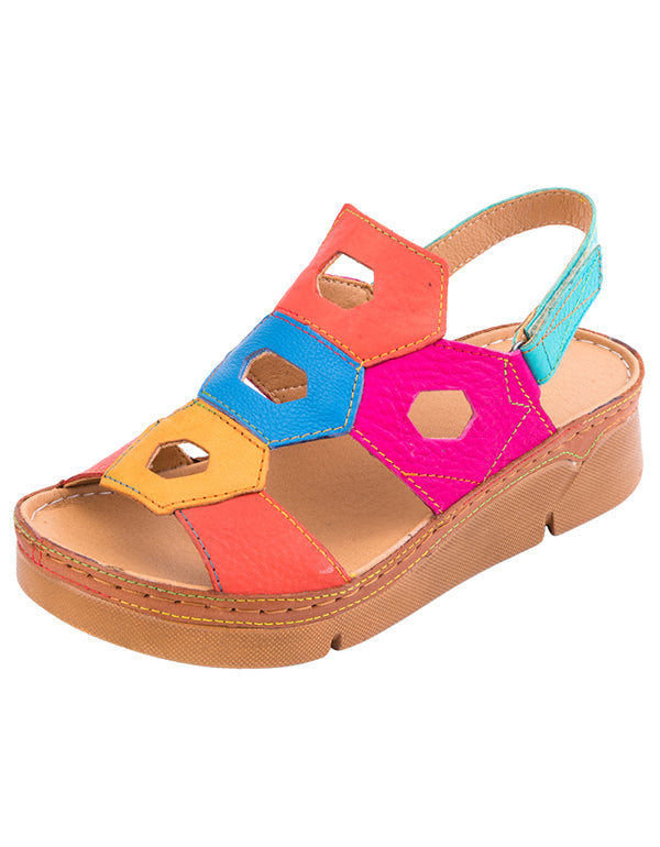 Summer Ethnic Colorful Leather Women's Sandals — Obiono