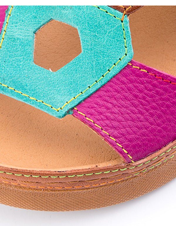 Summer Ethnic Colorful Leather Women's Sandals — Obiono