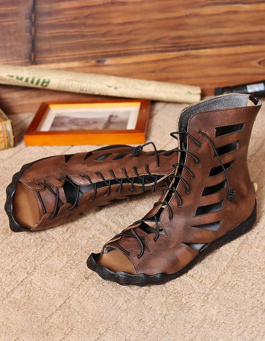 Summer Lace-up Vintage Rome Sandals — Obiono