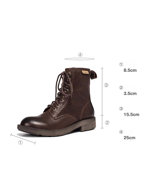 Handmade Sheepskin Vintage British Style Martin Boots — Obiono