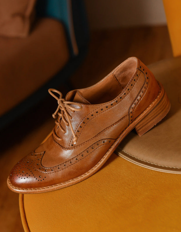 Handmade British Style Vintage Oxford Shoes — Obiono