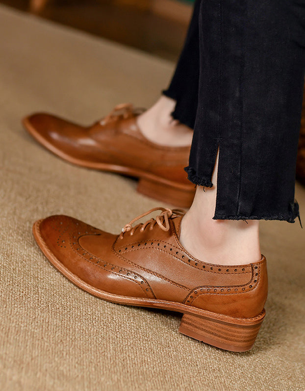 Handmade British Style Vintage Oxford Shoes — Obiono